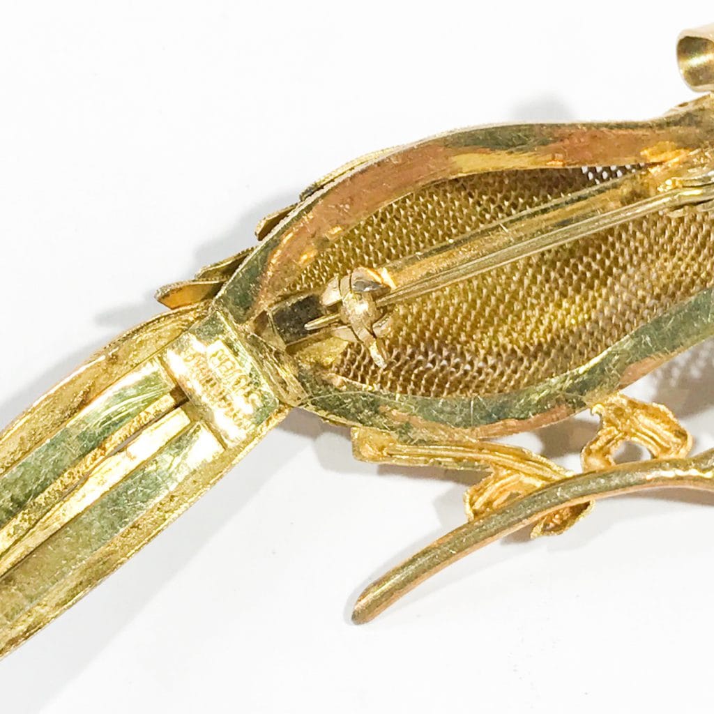 Chinese brooch in silver filigree and enamel | Vintage Shop Online