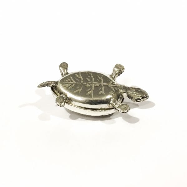 solid silver turtle shape pillbox , hallmarked | Vintage Shop Online